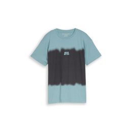 Tom Tailor T-Shirt Jungen Gr&ouml;&szlig;e 140 taubenblau / schwarz