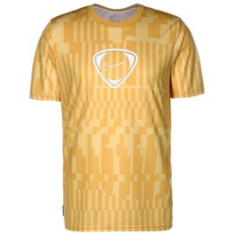 Nike Funktionsshirt 'Academy 21 Dry Summer Artist' Herren Gr&ouml;&szlig;e S safran / orange / wei&szlig;