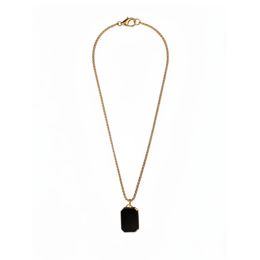 Eternal Kette 'Onyx' Herren Gr&ouml;&szlig;e 60 cm gold