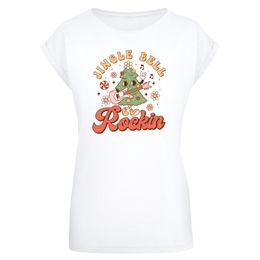 F4NT4STIC Shirt 'Jingle Bell Rockin Christmas' Damen Gr&ouml;&szlig;e L mischfarben / wei&szlig;