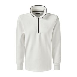 Pierre Cardin Langarmshirt, Rei&szlig;verschluss-Detail, Regular Fit Herren Gr&ouml;&szlig;e L offwhite