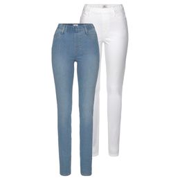 Flashlights Jeggings Damen Gr&ouml;&szlig;e 29 blau / wei&szlig;