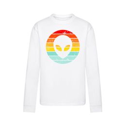 F4NT4STIC Shirt 'Alien Retro Sonnenuntergang' Jungen Gr&ouml;&szlig;e 146/152 hellblau / orange / rot / wei&szlig;