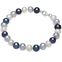 Valero Pearls Armband Damen Gr&ouml;&szlig;e 21 opal / dunkelblau / silber / naturwei&szlig;