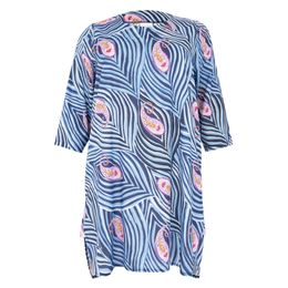 Yoek Tunika Damen Gr&ouml;&szlig;e XXL/XXXL blau / hellpink / wei&szlig;