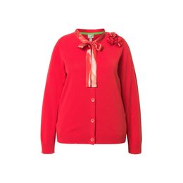 Ulla Popken Strickjacke Damen Gr&ouml;&szlig;e 4XL/5XL rot
