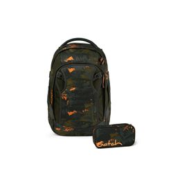 Satch Rucksack 'Match 2tlg' M&auml;dchen Gr&ouml;&szlig;e B: 45 cm x H: 31.5 cm x T: 16 cm dunkelgrau