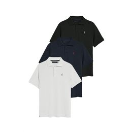 Polo Club Poloshirt Herren Gr&ouml;&szlig;e M marine / schwarz / wei&szlig;