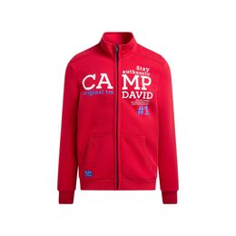 CAMP DAVID Sweatjacke Herren Gr&ouml;&szlig;e L blau / rot / wei&szlig;