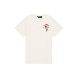 Le Temps Des Cerises T-Shirt 'VELOKROM' Herren Gr&ouml;&szlig;e XS beige / gr&uuml;n / rot / schwarz