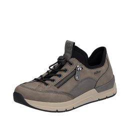 Rieker Sportlicher Schn&uuml;rschuh Damen Gr&ouml;&szlig;e 43 taupe / schwarz