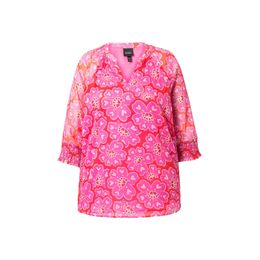 Ulla Popken Bluse Damen Gr&ouml;&szlig;e M/L pitaya / magenta / pastellpink