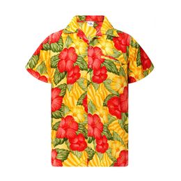King Kameha Shirt 'Wild Flowers' Herren Gr&ouml;&szlig;e XL gelb