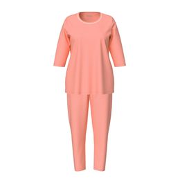 Ulla Popken Pyjama Damen Gr&ouml;&szlig;e XL/XXL apricot Winterkleid