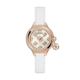 Guess Analoguhr 'CHARMED' Damen Gr&ouml;&szlig;e One Size rosegold / wei&szlig;