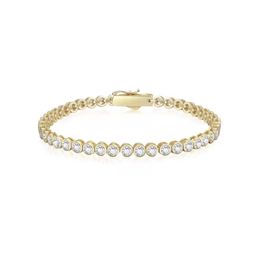 Rougemont Jewellery Armband 'Funkelnde Tennisarmband 925 Sterling Silber 18K Gold' Damen Gr&ouml;&szlig;e 18 cm gold
