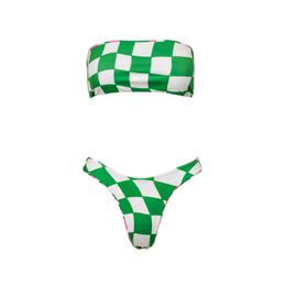 Kalaia Bikini 'Reversible Checkers Bikini' Damen Gr&ouml;&szlig;e L gr&uuml;n