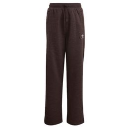 adidas originals Hose 'Wide Leg Pants Fleece' Jungen Gr&ouml;&szlig;e 158 braun / wei&szlig;