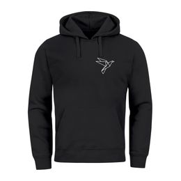 Neverless Sweatshirt 'Origami Vogel' Herren Gr&ouml;&szlig;e S schwarz