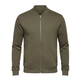 Ombre Sweatjacke 'OM-SSZP-0215' Herren Gr&ouml;&szlig;e L khaki