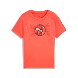 Puma T-Shirt Jungen Gr&ouml;&szlig;e 128 grau / orange / schwarz