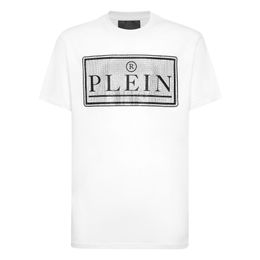 Philipp Plein T-Shirt Herren Gr&ouml;&szlig;e XXL schwarz / silber / wei&szlig;