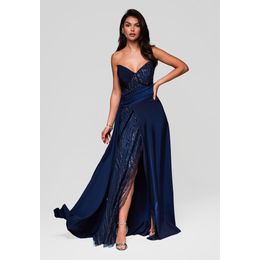 Ombre Abendkleid Damen Gr&ouml;&szlig;e 34 navy Winterkleid