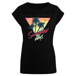 F4NT4STIC T-Shirt 'California Palmen Retro' Damen Gr&ouml;&szlig;e XL mischfarben / schwarz