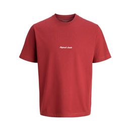 Jack & Jones Jack & Jones Junior T-Shirt 'Norrebro' Jungen Gr&ouml;&szlig;e 176 rot / wei&szlig;