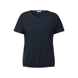 Cecil T-Shirt mit Struktur Damen Gr&ouml;&szlig;e XS nachtblau