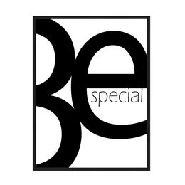 Liv Corday Bild 'Be Special' Herren Gr&ouml;&szlig;e 30x40 schwarz / wei&szlig;