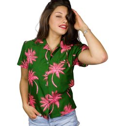 King Kameha Bluse 'Palmshadow' Damen Gr&ouml;&szlig;e XL gr&uuml;n