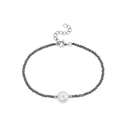 Smart Jewel Armband Damen Gr&ouml;&szlig;e 19 silbergrau / wei&szlig;
