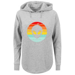 F4NT4STIC Sweatshirt 'Alien Retro Sonnenuntergang' Damen Gr&ouml;&szlig;e L blau / gelb / grau / rot