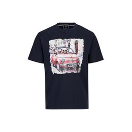 19V69 Italia T-Shirt 'Rafael Teddy' Herren Gr&ouml;&szlig;e M ecru / navy / karamell / hellrot