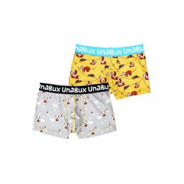 Unabux Boxershorts Herren Gr&ouml;&szlig;e S gelb / grau / mischfarben