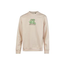 Cleptomanicx Sweatshirt 'Embrace Football' Herren Gr&ouml;&szlig;e S beigemeliert