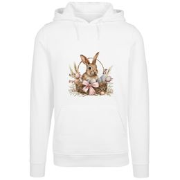 F4NT4STIC Sweatshirt 'Osterhasen Korb Dekor' Damen Gr&ouml;&szlig;e S dunkelbeige / hellgrau / altrosa / wei&szlig;