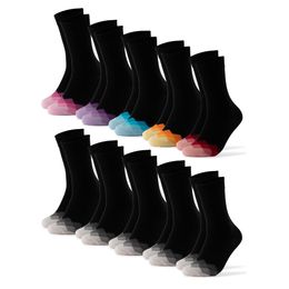 Occulto Socken 'Evelin' Damen Gr&ouml;&szlig;e 39/42 azur / grau / lila / schwarz