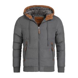 INDICODE Jeans Jacke 'Adeline' Herren Gr&ouml;&szlig;e L cognac / dunkelgrau
