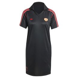 adidas originals Kleid 'Manchester United Terrace Icons' Damen Gr&ouml;&szlig;e 38/40 dunkelrot / schwarz / wei&szlig; Winterkleid