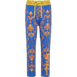 Carlo Colucci Hose 'Cisera' Damen Gr&ouml;&szlig;e 36 blau / gelb / orange