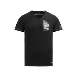 CAMP DAVID T-Shirt Herren Gr&ouml;&szlig;e XL pastelllila / schwarz