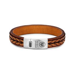 Rebel & Rose Rebel & Rose Armband Herren Gr&ouml;&szlig;e 19 braun / silber