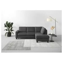 Ecksofa Home Affaire "Summer L-Form", grau, B:236cm H:91cm T:170cm, 100% Polyester, Sofas, Ecksofa, mit Ottomane, mit oder ohne Bettfunktion und Bettkasten, Cord-Bezug