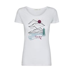 Greenbomb T-Shirt 'Nature Mountain Trip' Damen Gr&ouml;&szlig;e M royalblau / weinrot / schwarz / wei&szlig;