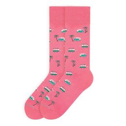 von Jungfeld Socken 'Ibiza Palmen Icon' Damen Gr&ouml;&szlig;e 35/38 pink