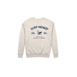 Surf Monkey Sweatshirt 'Rette das Ozean' Herren Gr&ouml;&szlig;e S offwhite