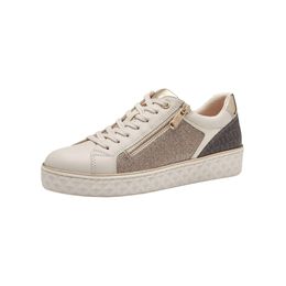 Marco Tozzi Sneaker Damen Gr&ouml;&szlig;e 39 braun / gold / wei&szlig;