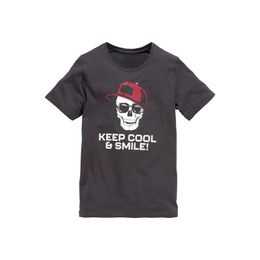 Kidsworld T-Shirt Jungen Gr&ouml;&szlig;e 176/182 grau / rot / wei&szlig;